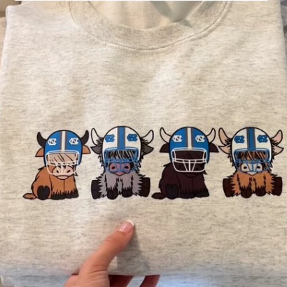 Buffalo Highland Cow College Football Sweatshirt - Gem